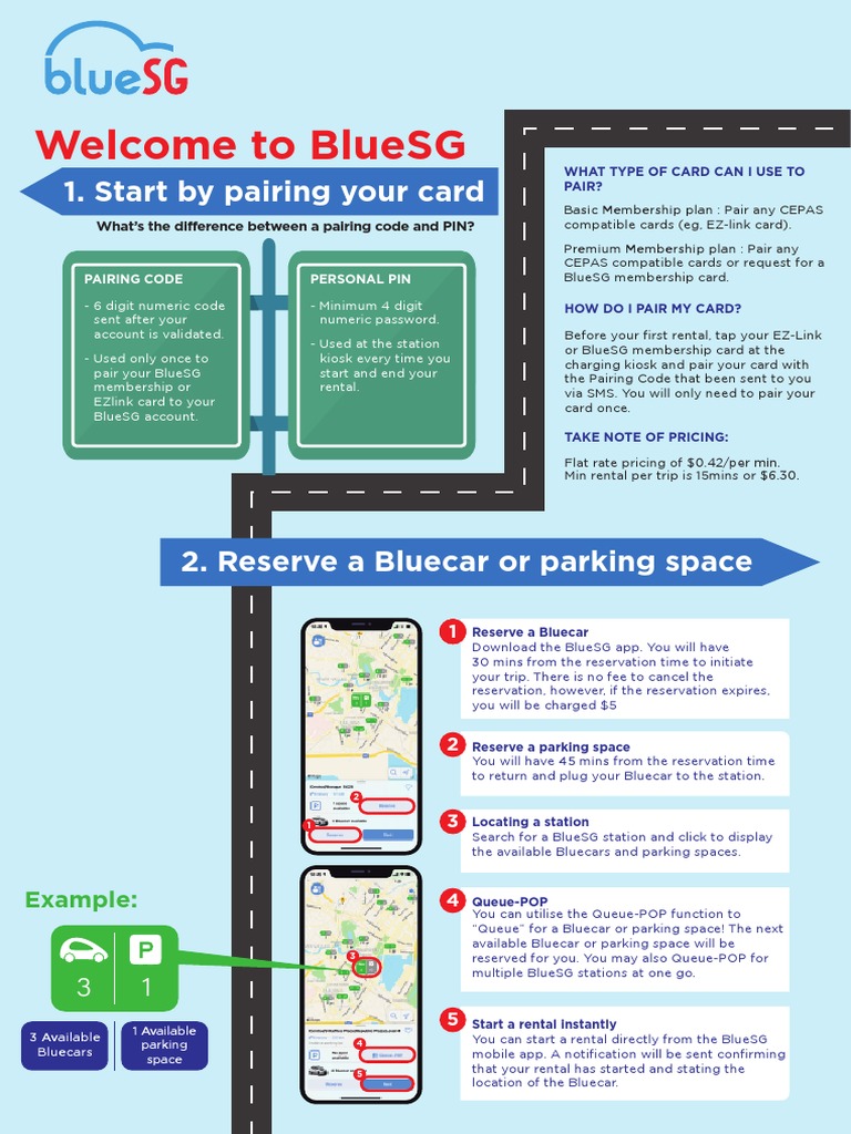 BlueSG Car Rental Guide | PDF