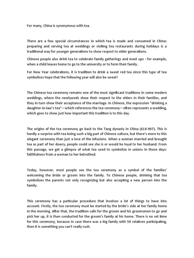 Chinese Tea Ceremony Script v4 | PDF