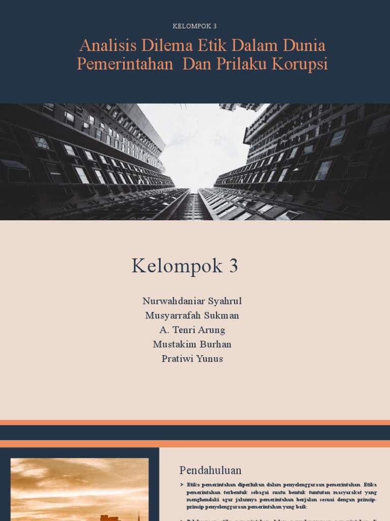 Analisis Dilema Etik Dalam Dunia Pemerintahan Dan Prilaku Korupsi | PDF | Politik