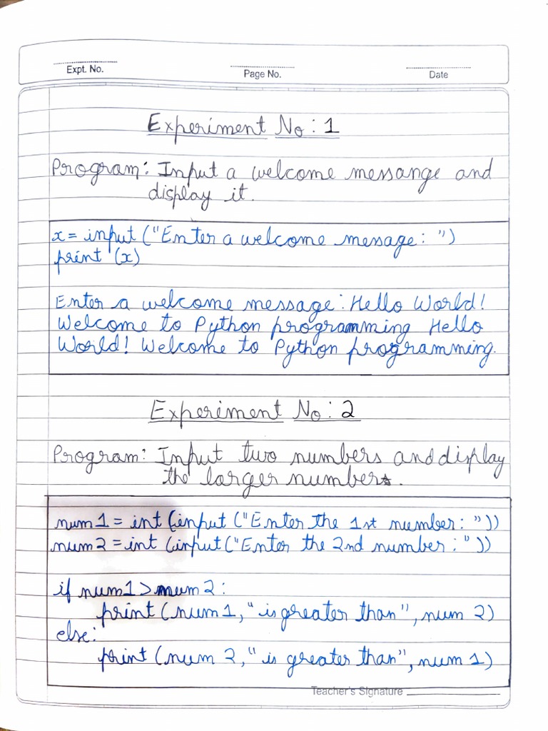 Computer Science Practicle Work Class 11 | PDF