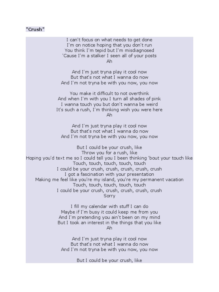 Crush | PDF | Musical Forms