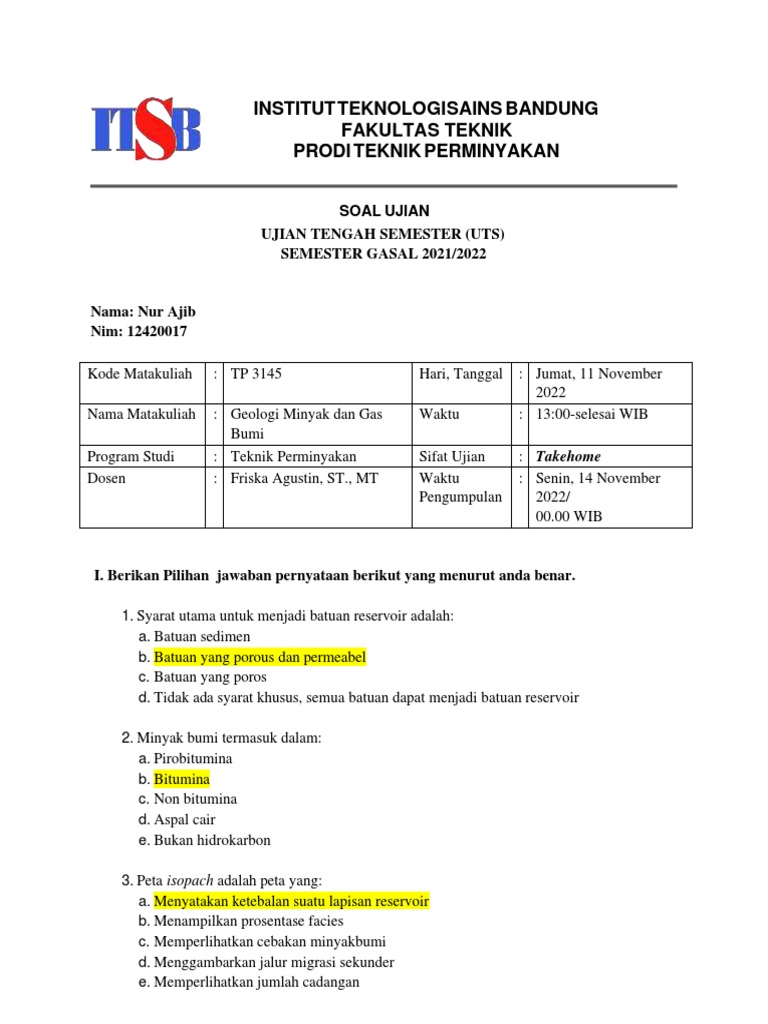 UTS - GeoMigas - Nur Ajib | PDF