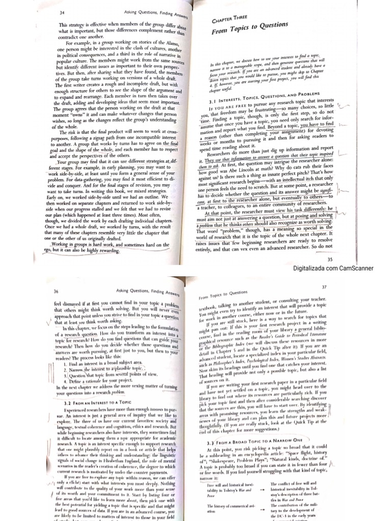 Booth Et Al. (1995) .From Topics To Questions (42222) | PDF