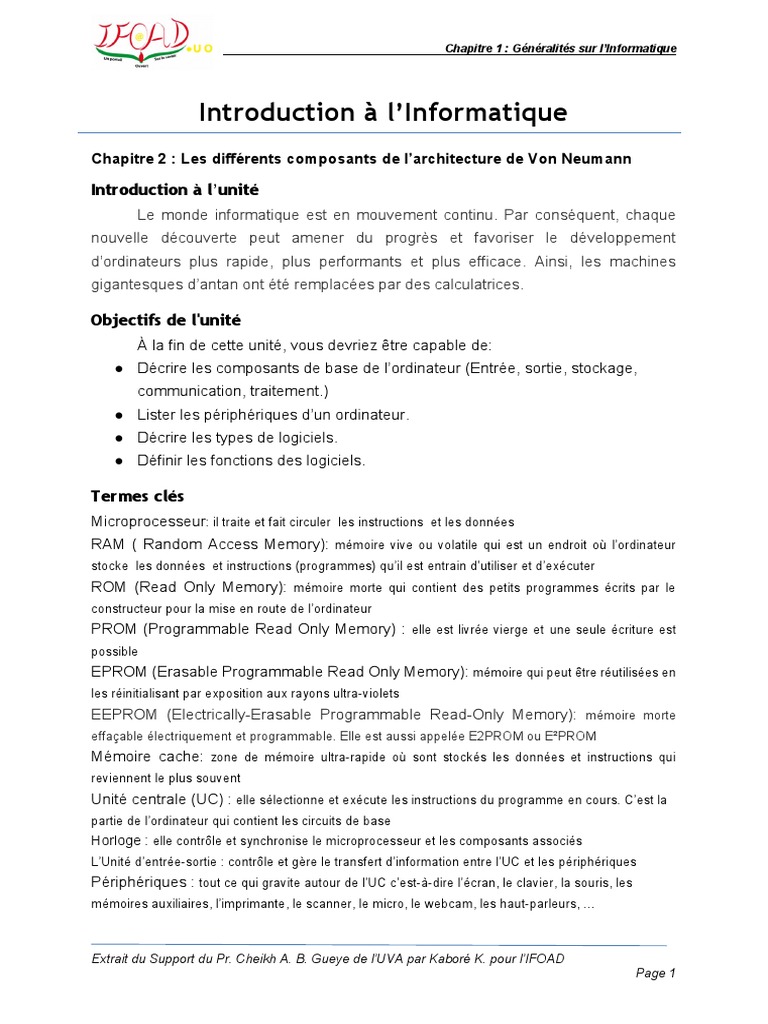 Chapitre Intro - Cours IFOAD | PDF Chapitre Intro - Cours IFOAD | PDF