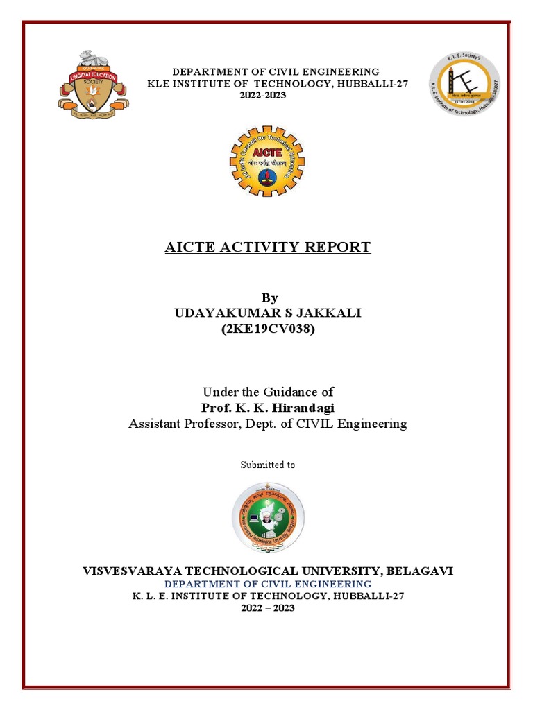 Manoj SL AICTE ACTIVITY-1 | PDF | Engineering | Schools