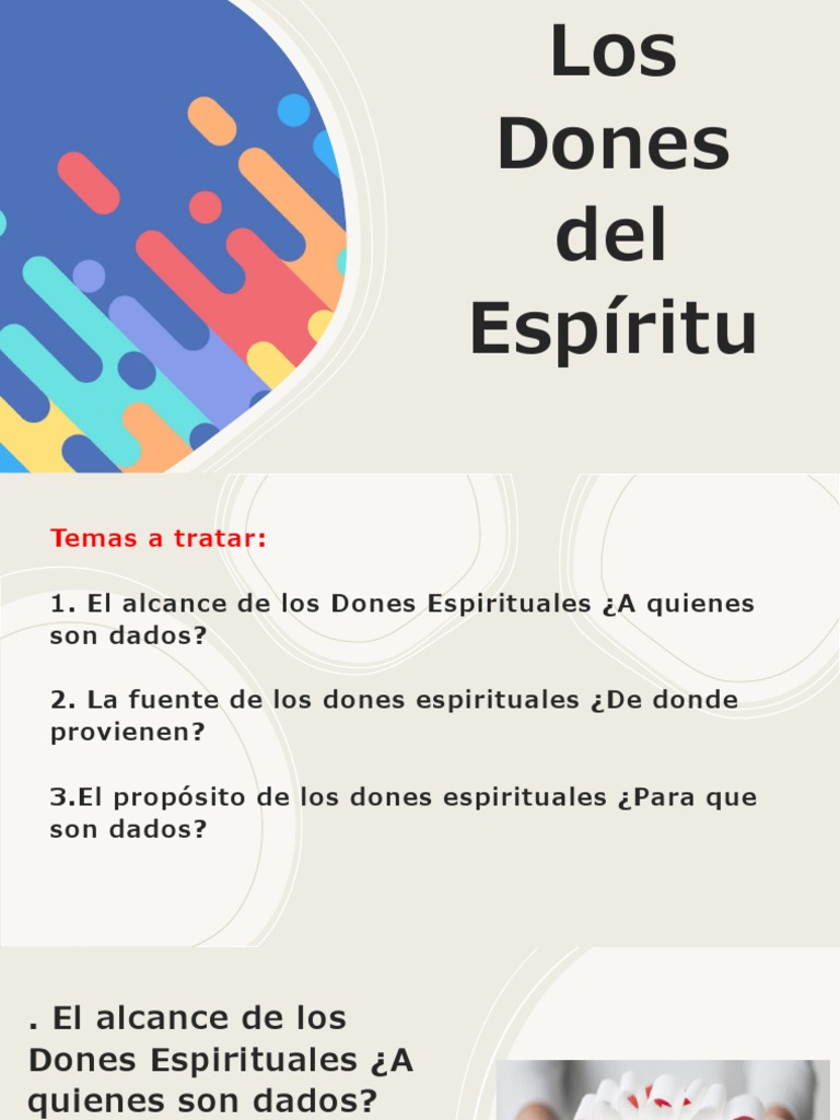 Dones Espirituales: Origen, Propósito y Uso | PDF | Cristo (título ...