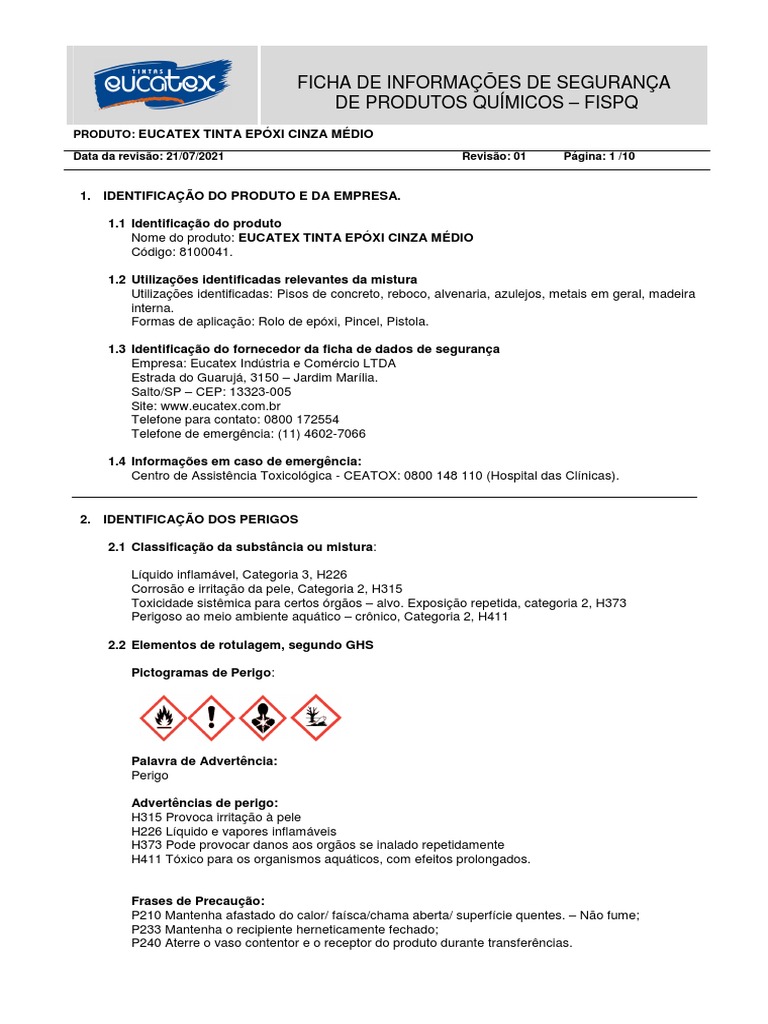 Fispq Tinta Epoxi | PDF | Autoajuda | Bem-estar