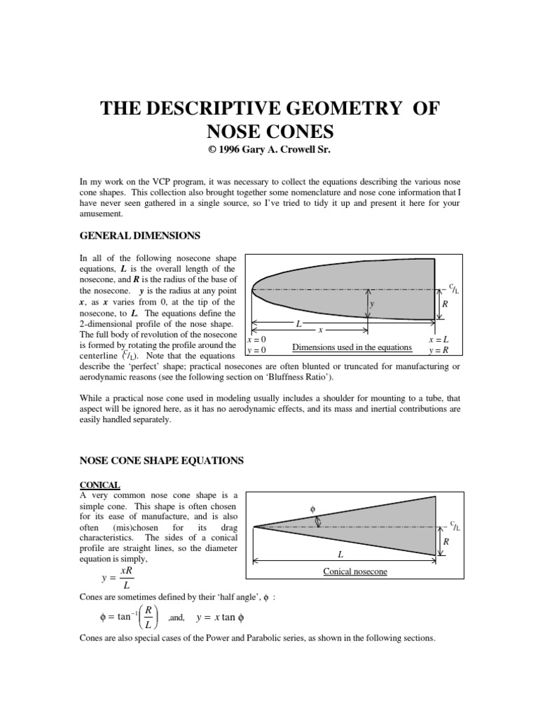 The Descriptive Geometry of Nose Cone | PDF | Aerospace Engineering ...
