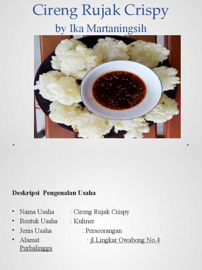 Usaha Cireng Rujak Crispy Ika M - 1813413 | PDF