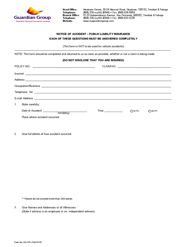 Guradian Life Claims Form | PDF