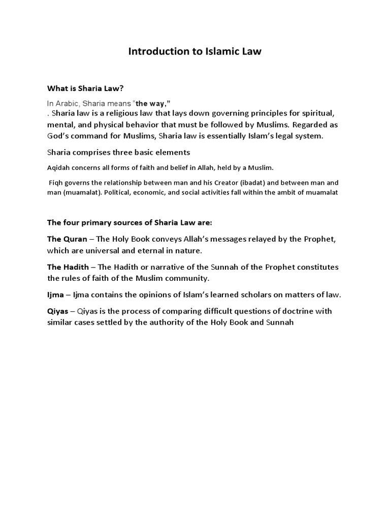 What Is Sharia Law | PDF