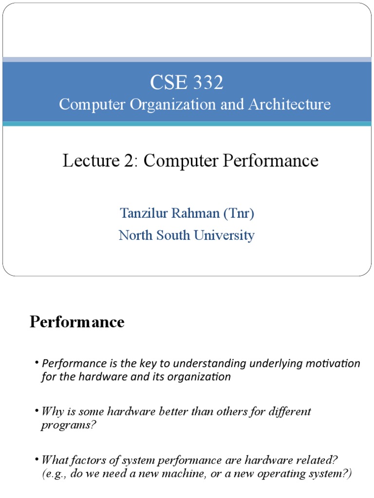 L-2 (Computer Performance) | PDF