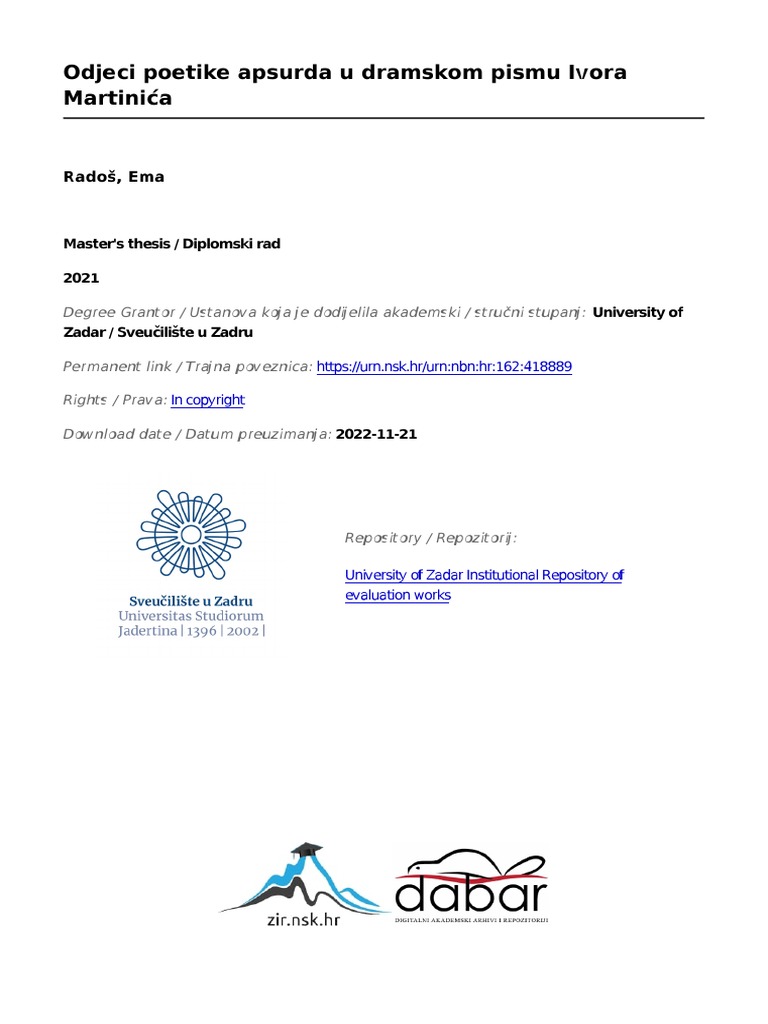 Ema Rados - Diplomski Rad - 2021 | PDF