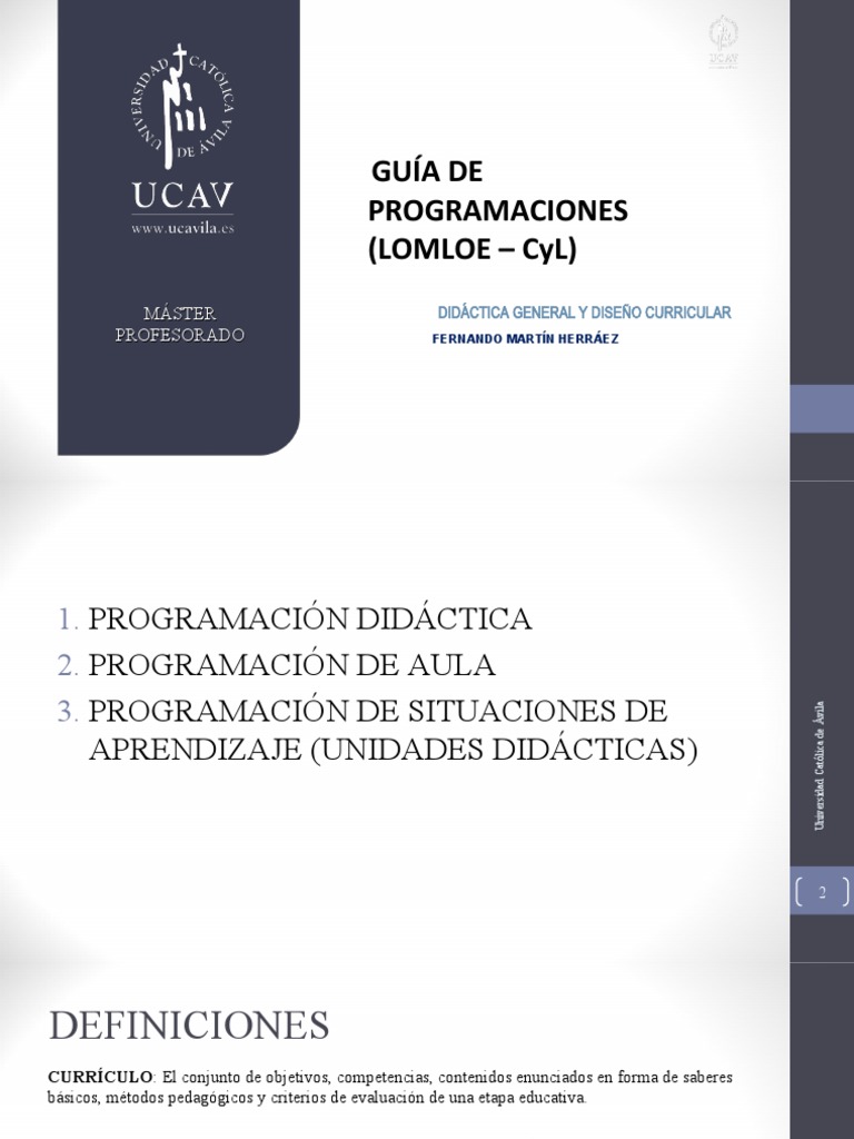 Guía Programaciones LOMLOE CyL | PDF
