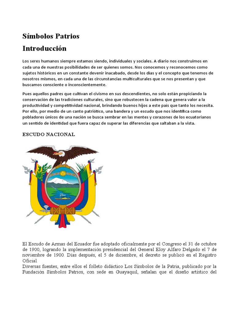 Símbolos Patrios | PDF | América del Sur