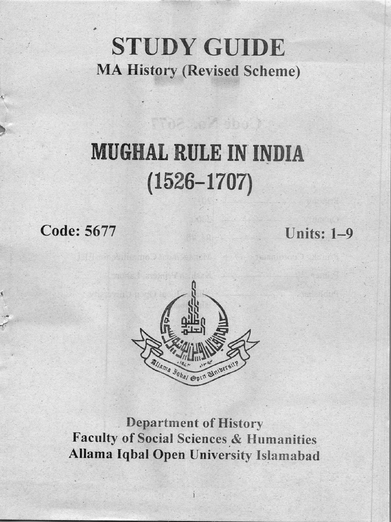 Mughal Rule in India (1526-1707) | PDF