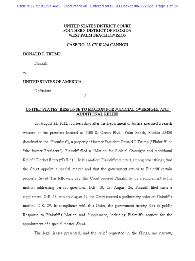 16 DOJ Response | PDF