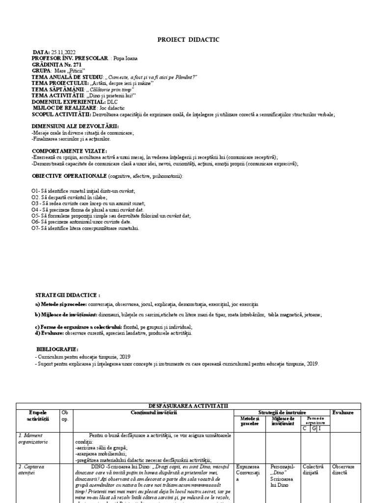 DLC - Dino Si Prietenii Lui - Joc Didactic | PDF