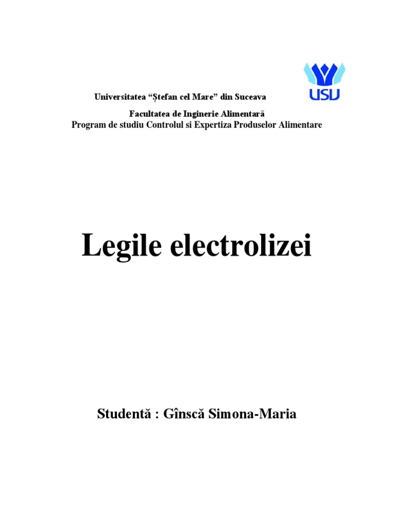 Legile Electrolizei | PDF