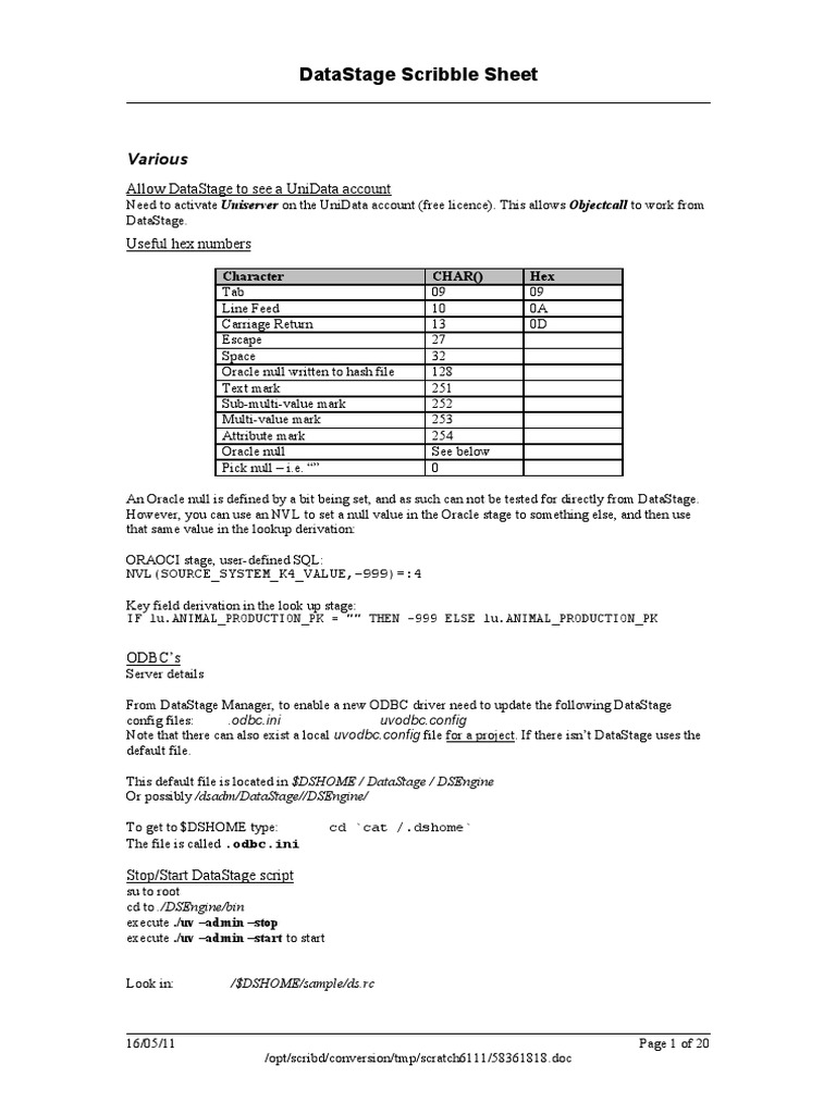 DataStage Hints | PDF | Teaching Methods & Materials | Technology & Engineering