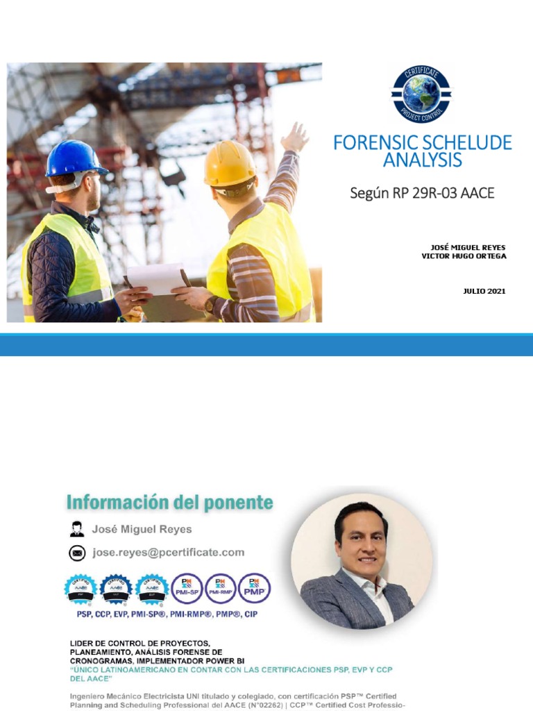 Forensic Schelude Analysis: Según RP 29R-03 AACE | PDF