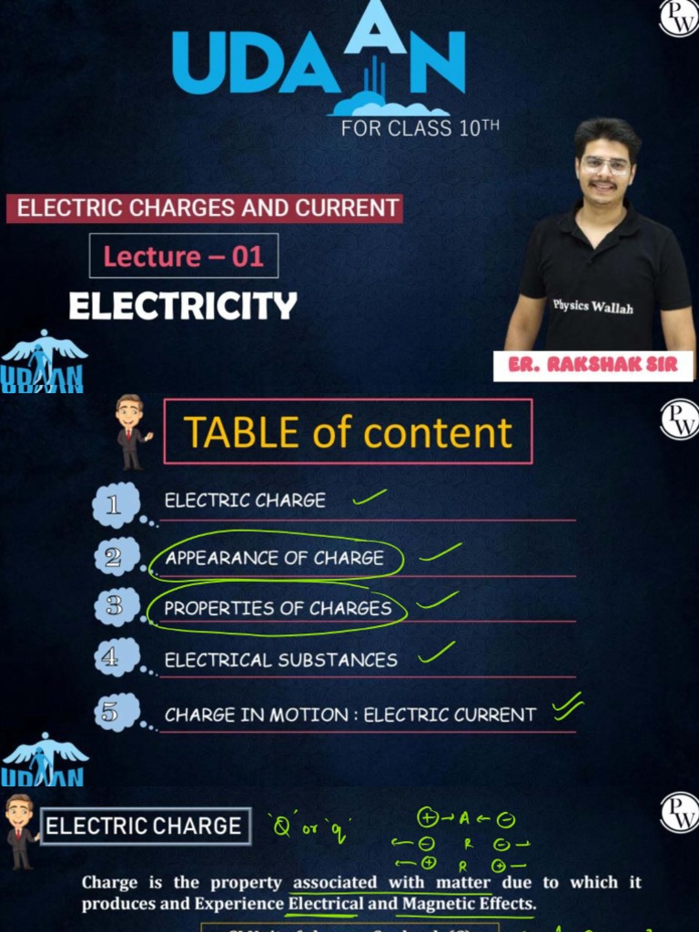 Electricity 01 Class Notes Pdf