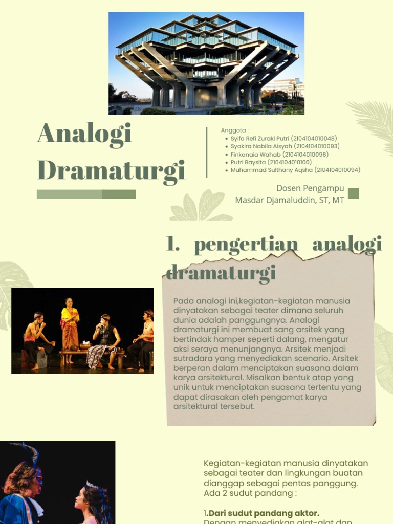 Analogi Dramaturgy Kelompok 7 | PDF