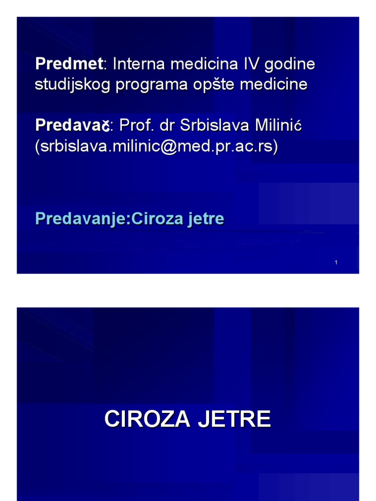 OM IV Interna Med - CIROZA JETRE 2021 | PDF