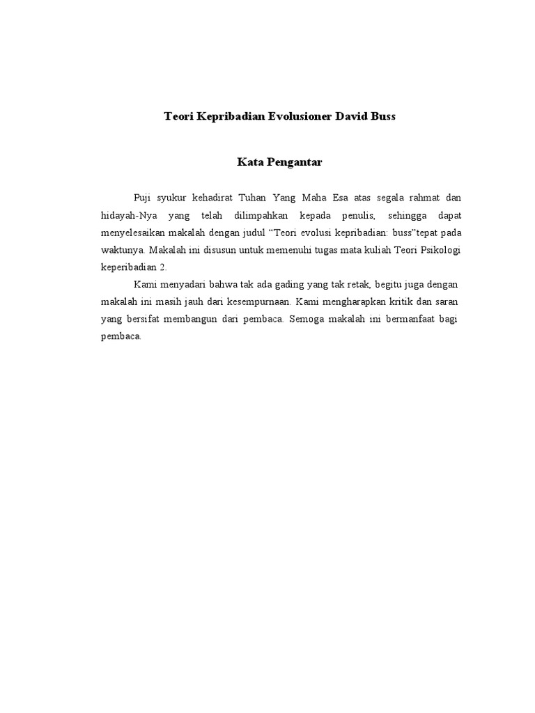 Teori Buss | PDF | Filsafat