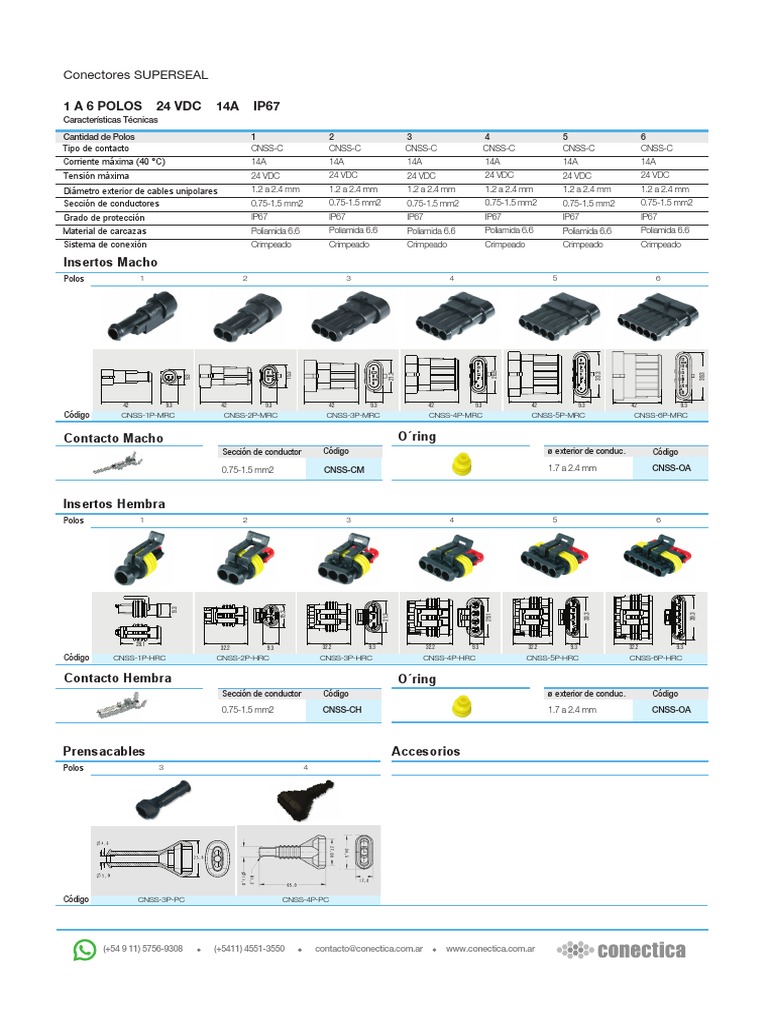 CONECTICA - Conectores Superseal | PDF | Ingenieria Eléctrica ...