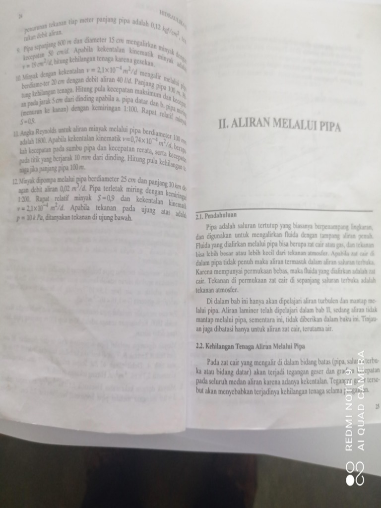 Teori Aliran Dalam Pipa | PDF