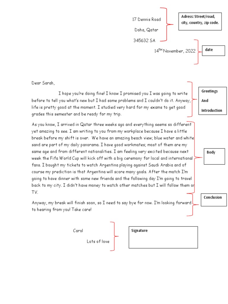 Informal Letter Email Format | PDF