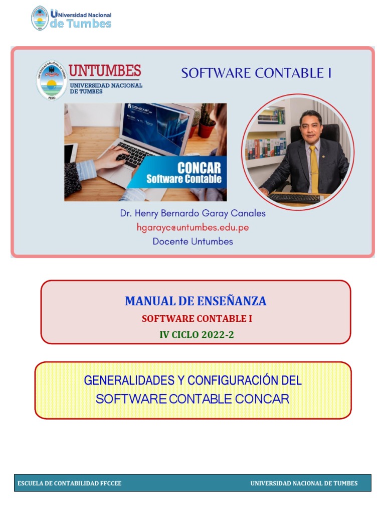Manual CONCAR - Software Contable I | PDF | Contabilidad | Software