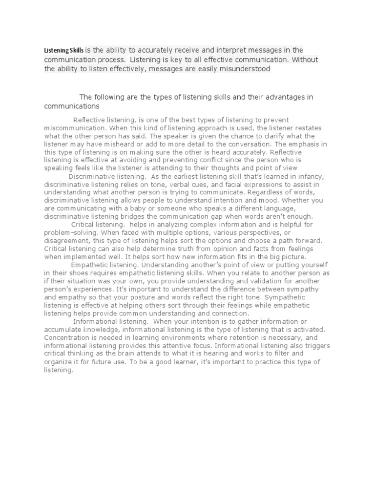 Communication Test 1 | PDF | Communication | Attention