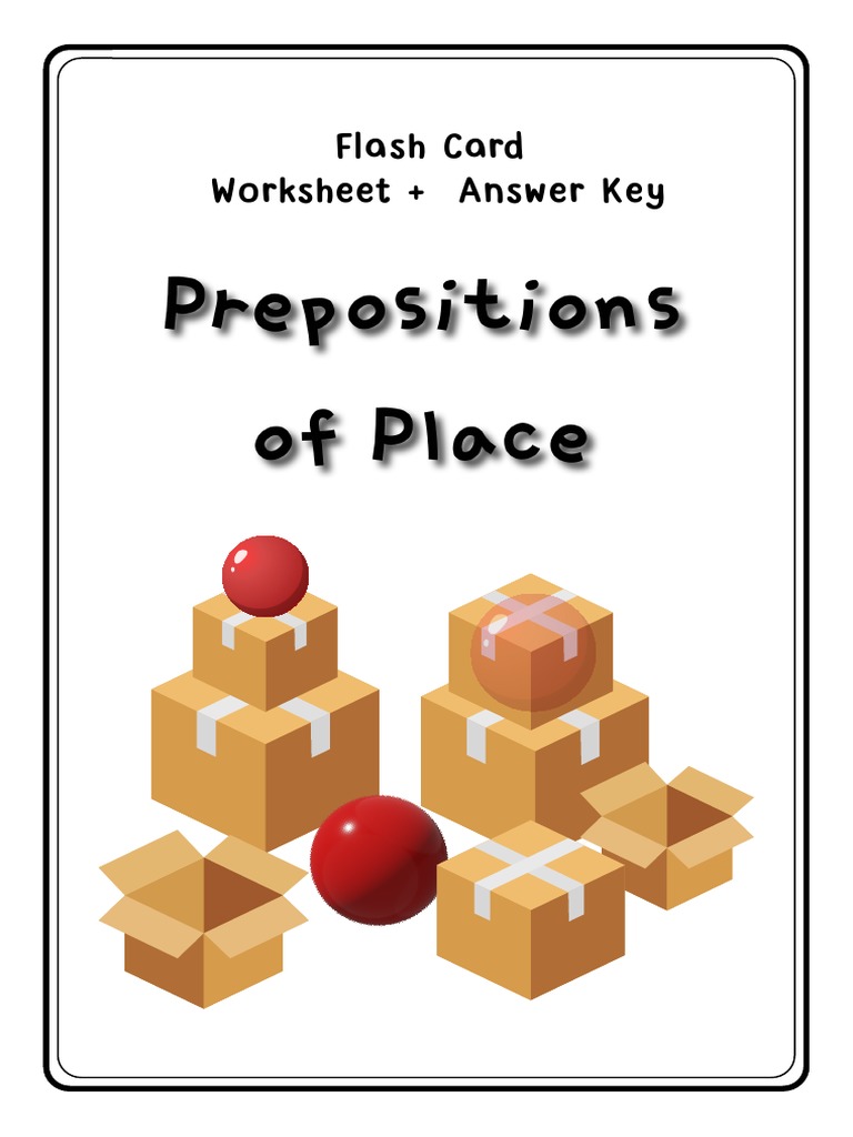 Prepositions of Place Flashcards & Worksheets | PDF