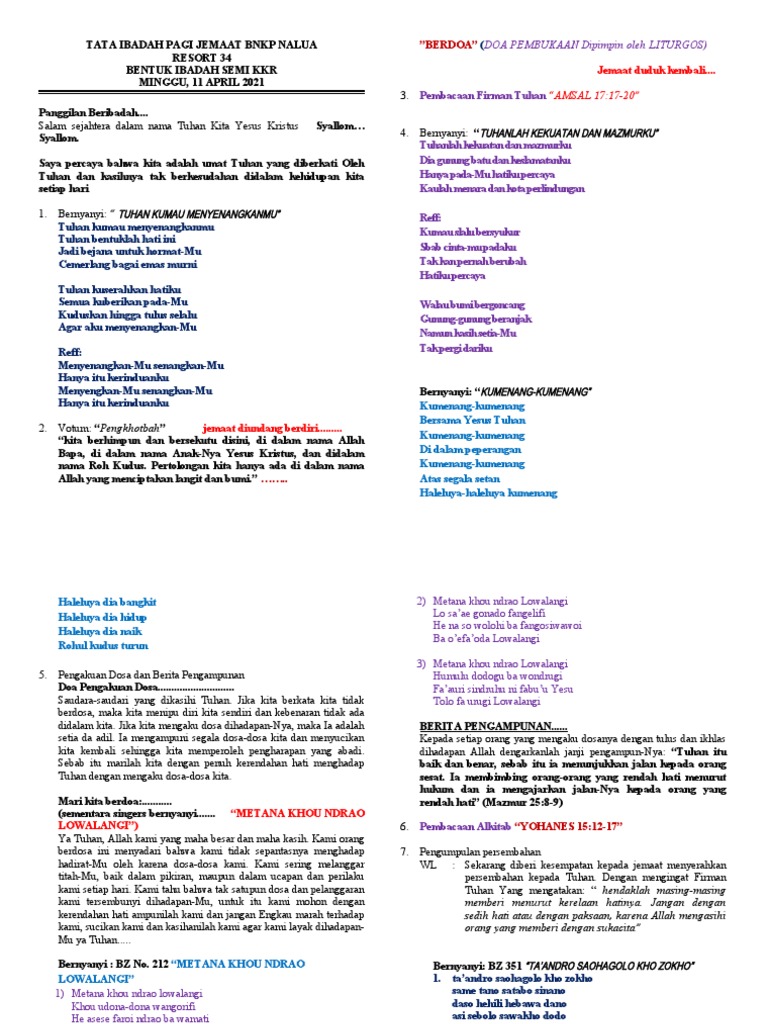 #Tata Ibadah Semi KKR | PDF