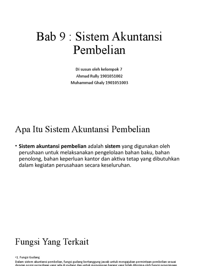 Sistem Akuntansi Pembelian | PDF