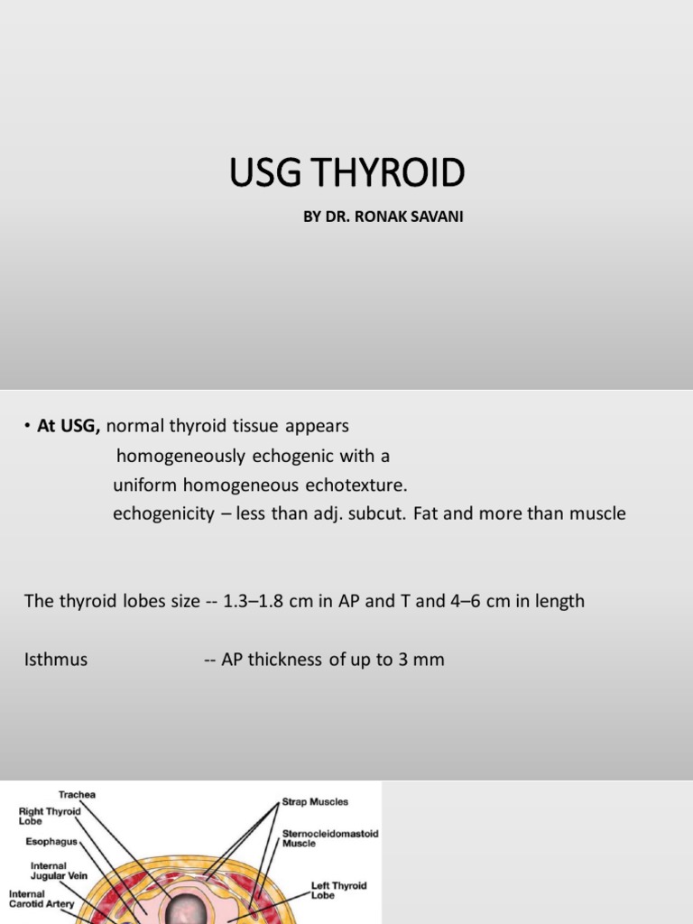 USG THYROID PPT 1 | PDF | Thyroid | Glands
