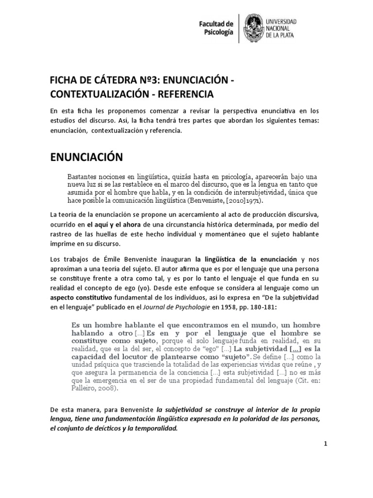 Ficha de Cátedra #3 - 2022 | PDF