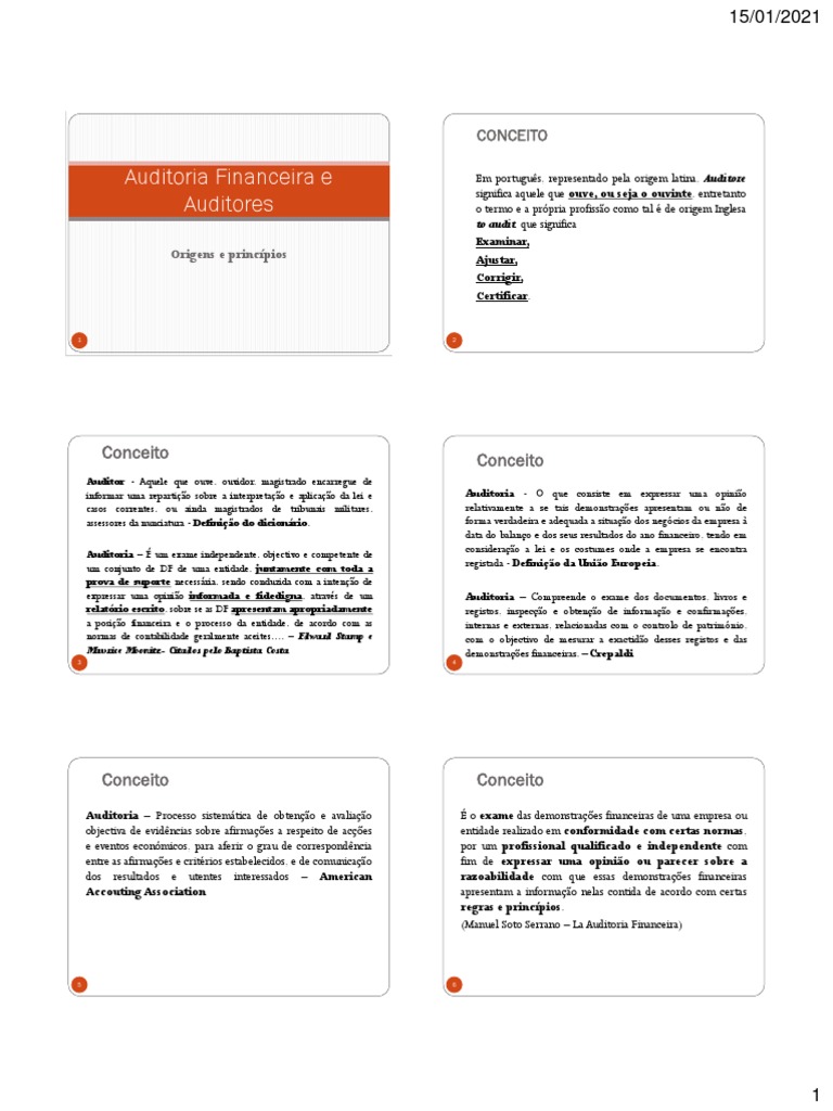 Aula 01 - ISA 200 | PDF