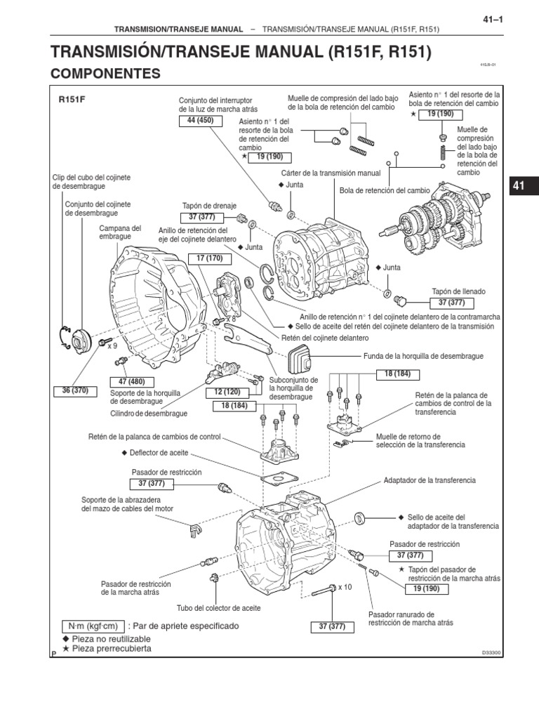 Transmisión - Transeje Manual (R151F, R151) | PDF | Transmisión manual ...