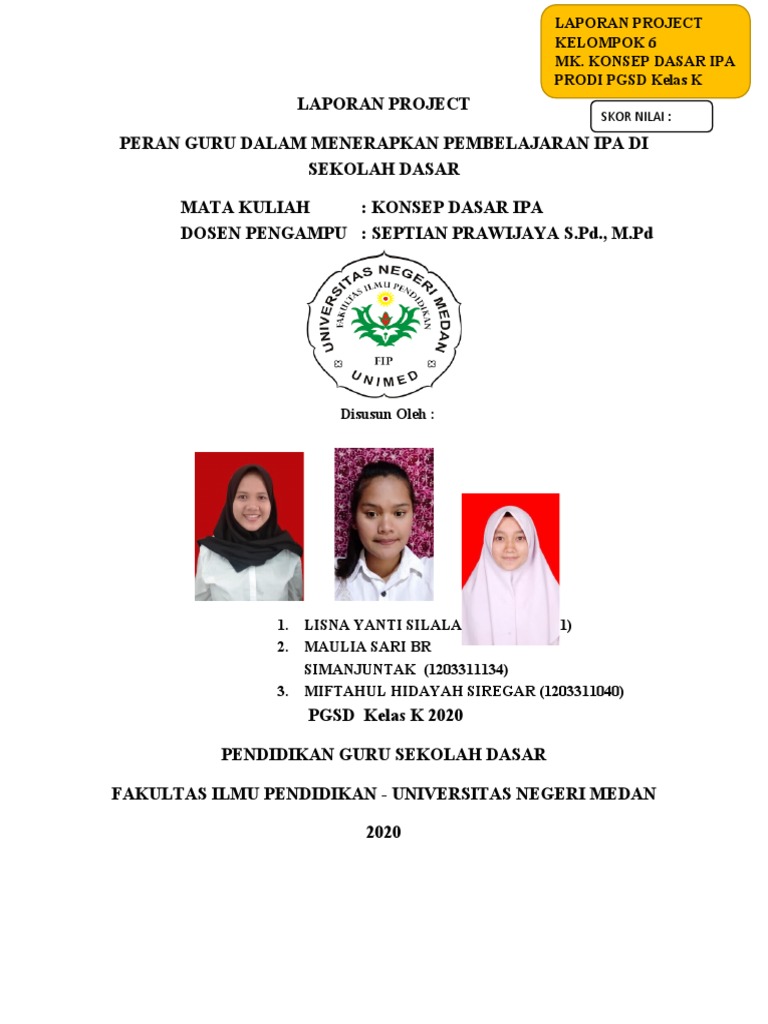 Laporan Project - Konsep Dasar Ipa - Kelompok-6 | PDF | Karier ...