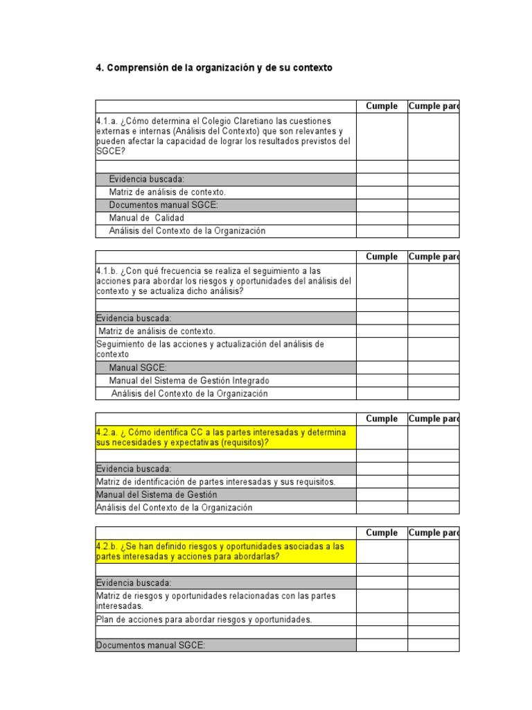 Check List Iso 9001-Cre | PDF Check List Iso 9001-Cre | PDF