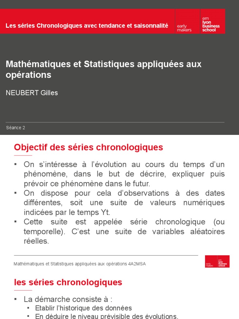 3 - Series Chronologiques Regression Lineaire | PDF | Séries ...