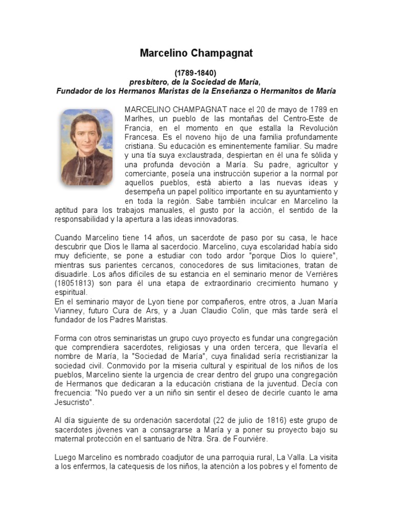 Marcelino Champagnat | PDF