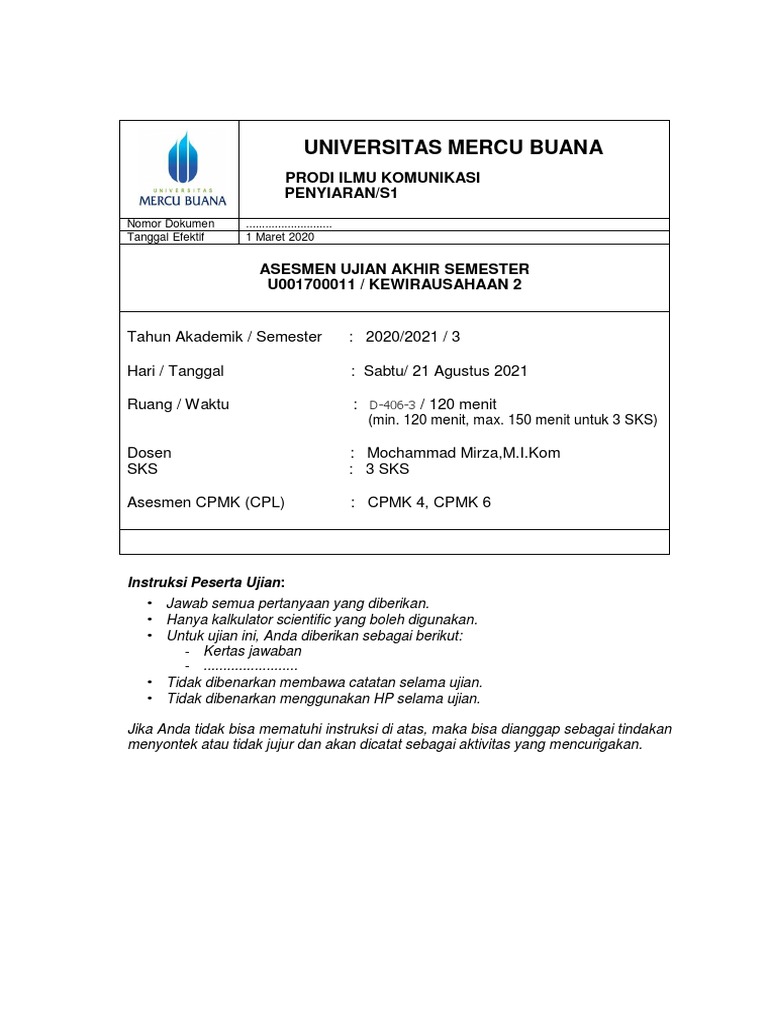 Uas KWH 2-m Aziz Ghozali 41218010043 | PDF