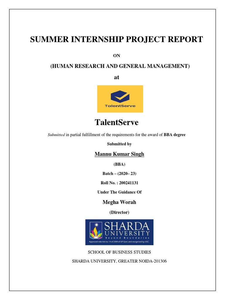 Mannu Kumar Singh - BBA - TalentServe | PDF | Recruitment | Business