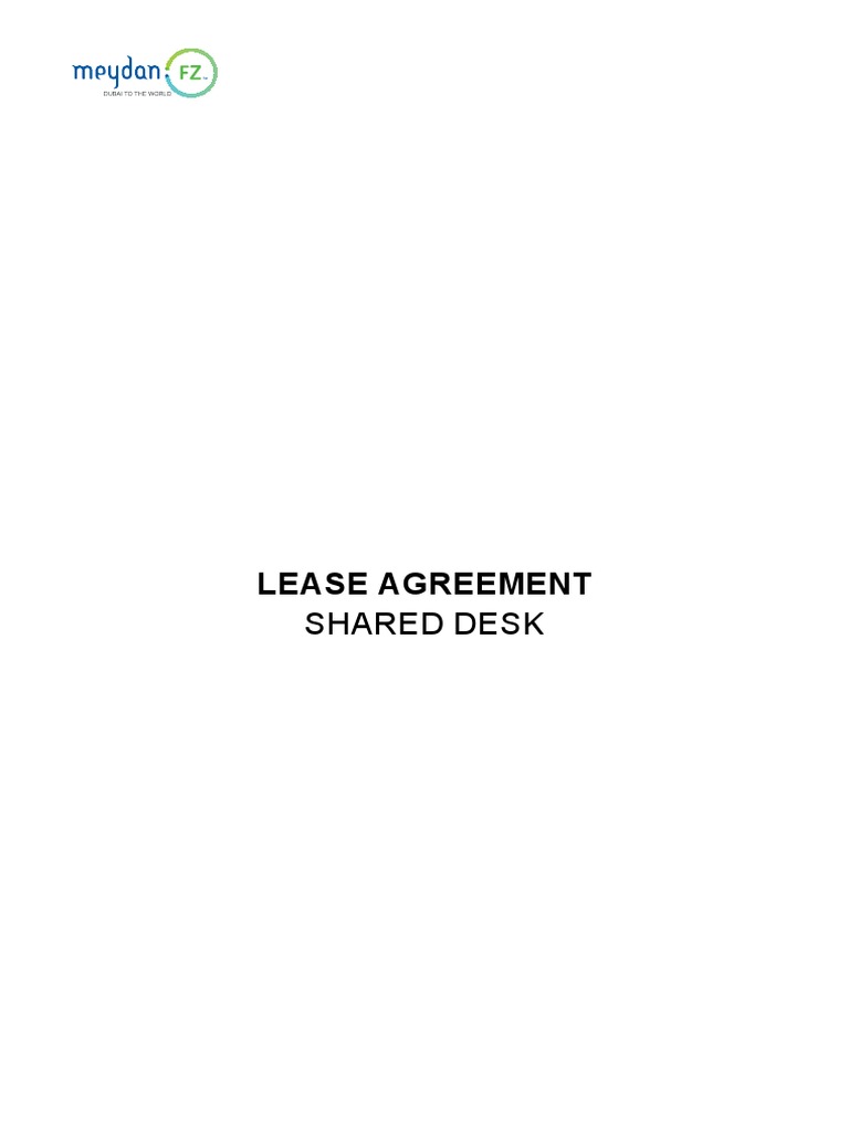 Facility Lease Agreement Shared Desk - MFZ - 166800077255 | PDF ...