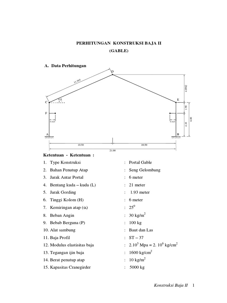 Contoh Gable Frame | PDF