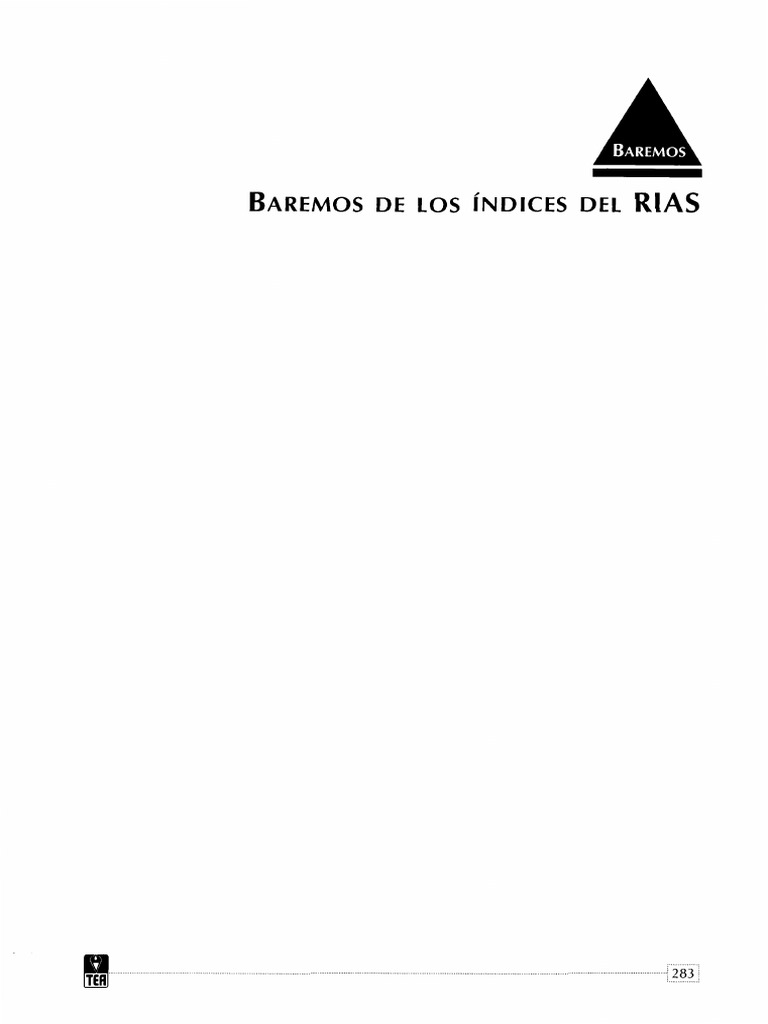 16 RIAS Baremos Indices | PDF